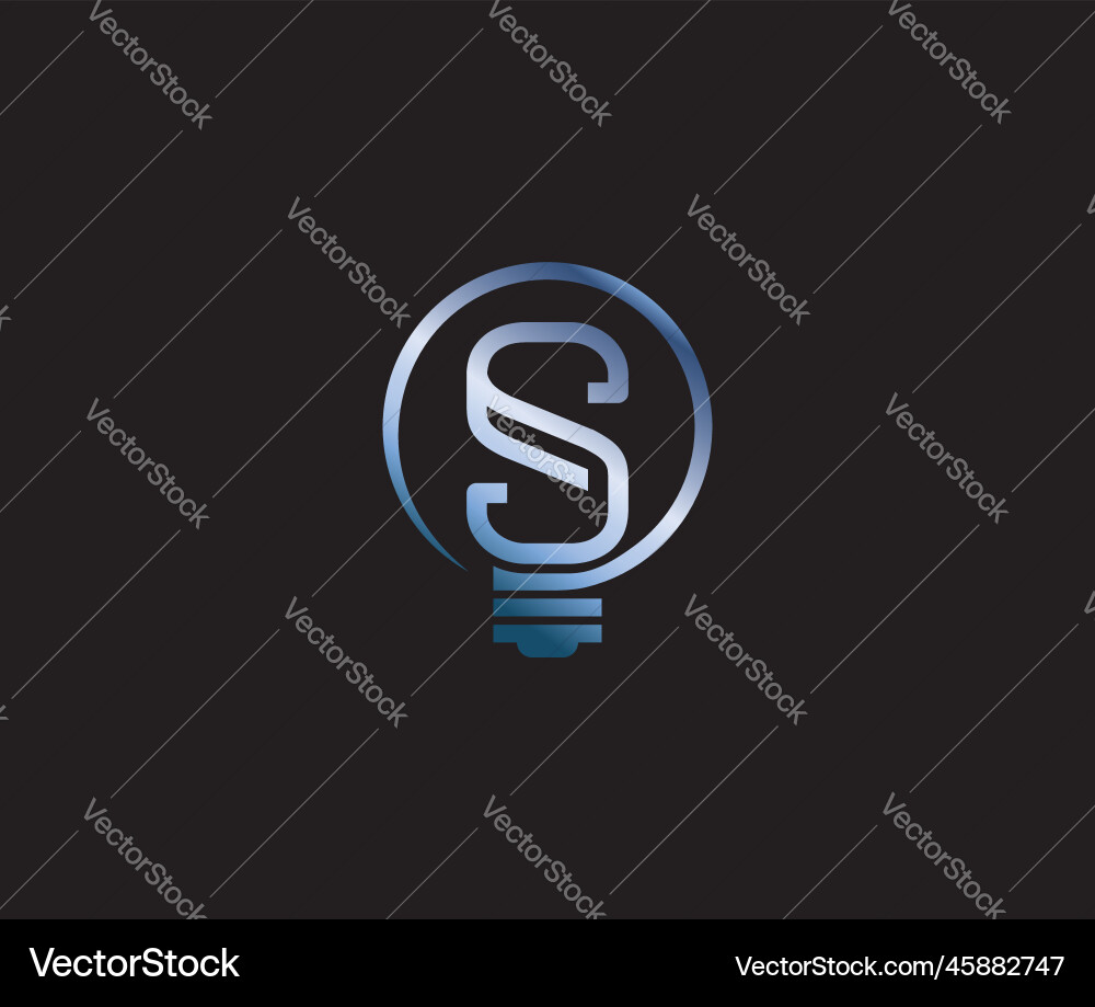 Creative s letter bulb energy power modern logo Vector Image