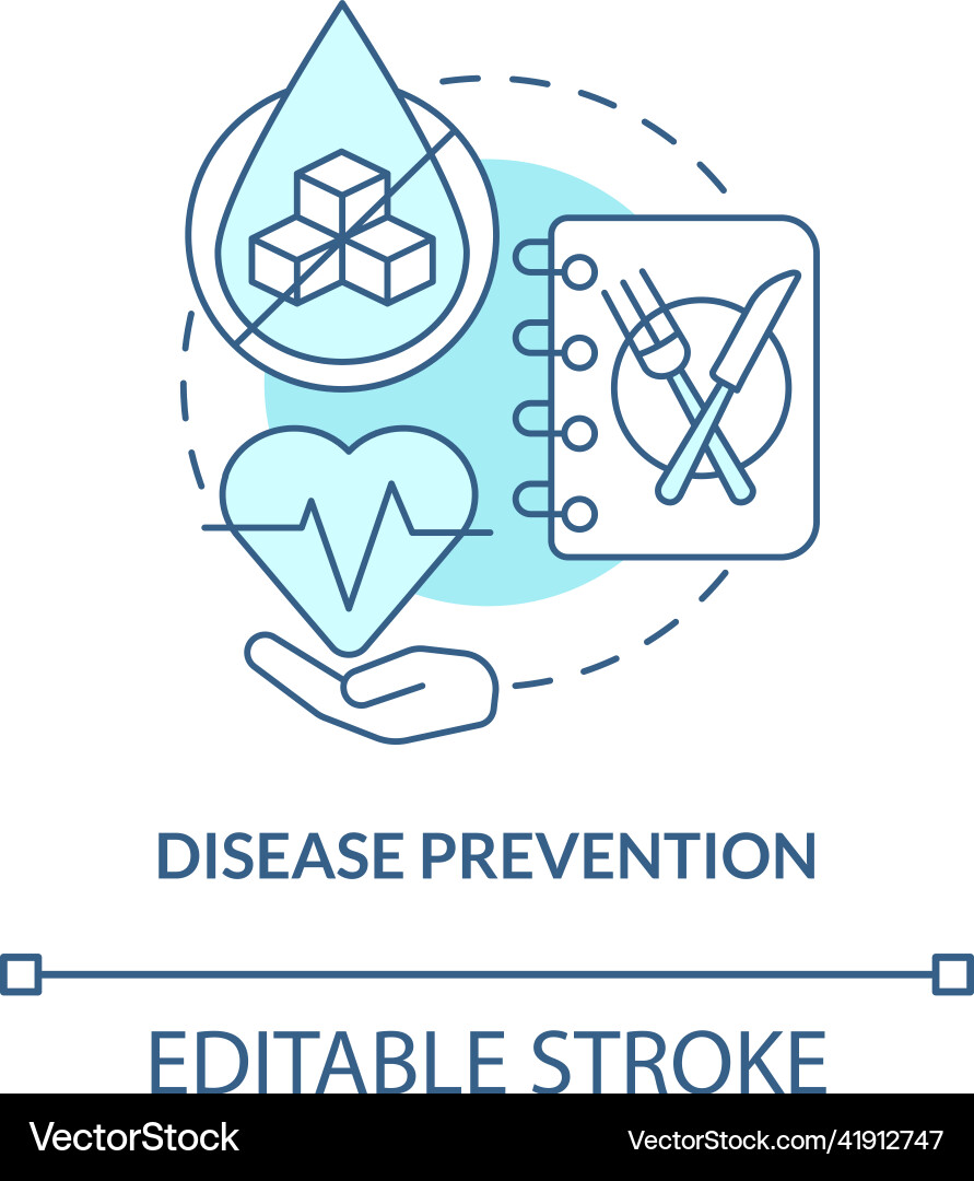 Disease prevention turquoise concept icon Vector Image