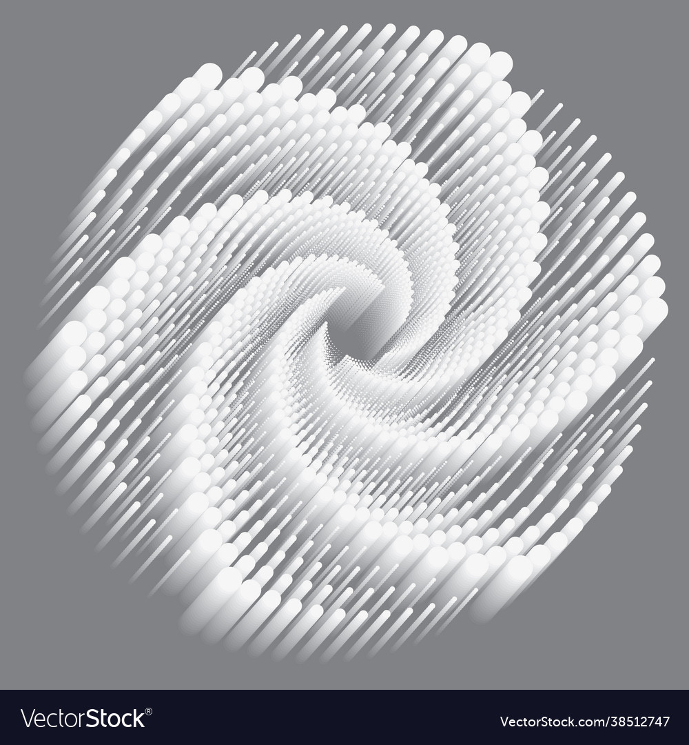 Dotted halftone spiral pattern or texture Vector Image