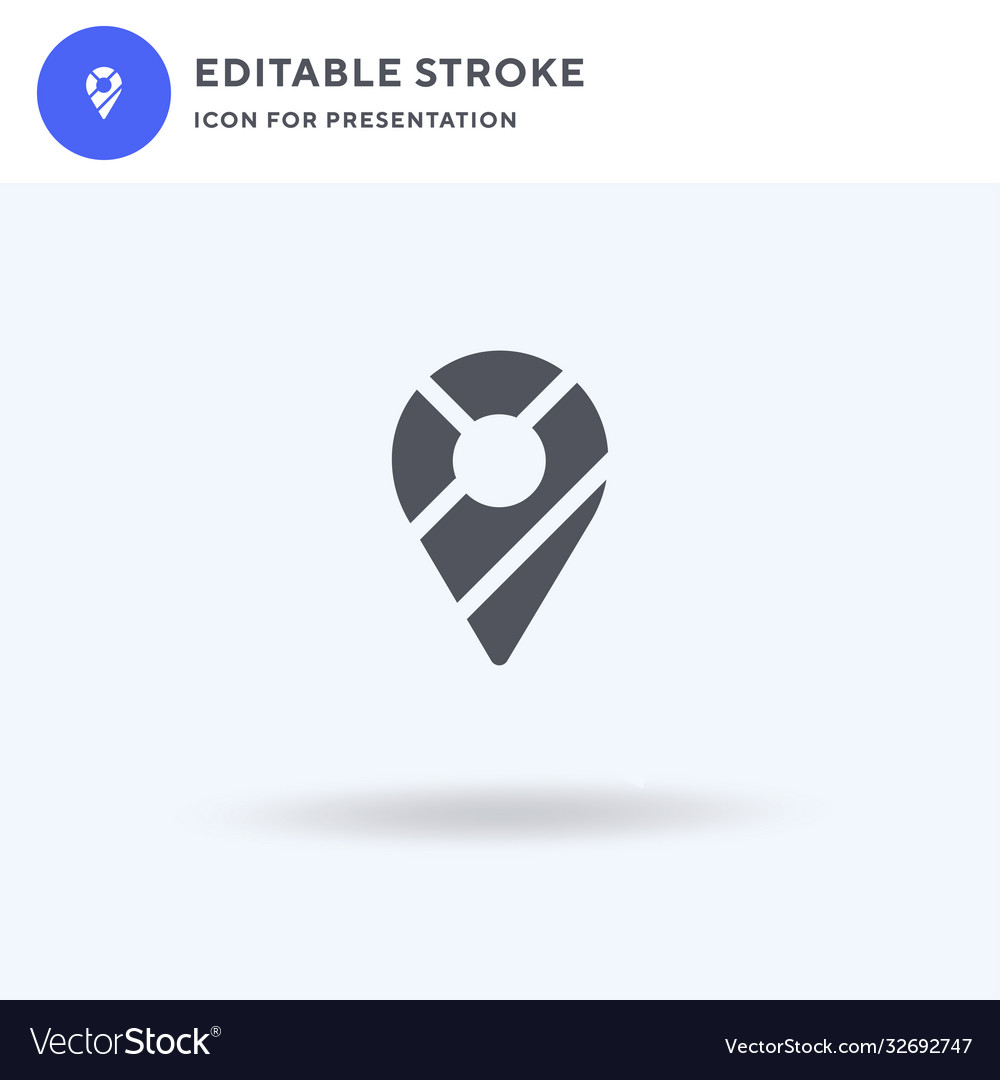 Google maps icon filled flat sign solid Royalty Free Vector