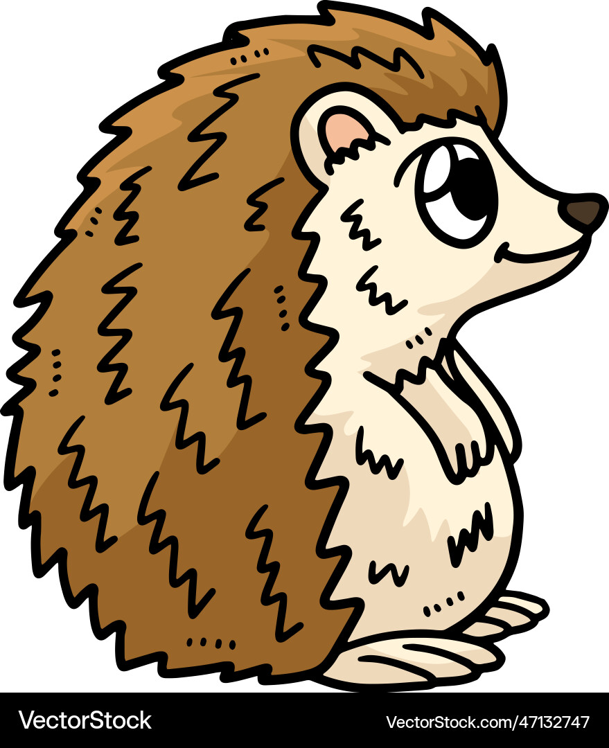 Hoglet cartoon colored clipart Royalty Free Vector Image
