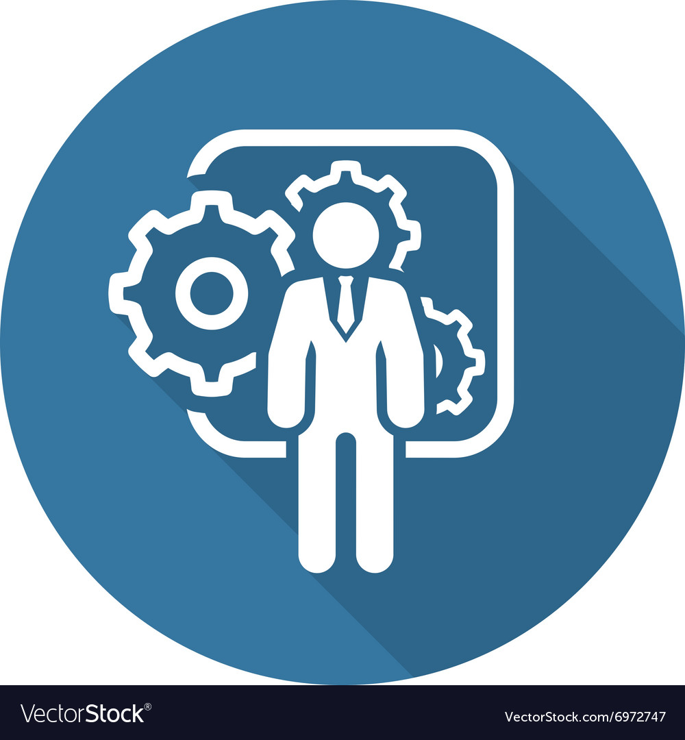 Integration management icon flat design Royalty Free Vector Integration management icon flat design Royalty Free Vector