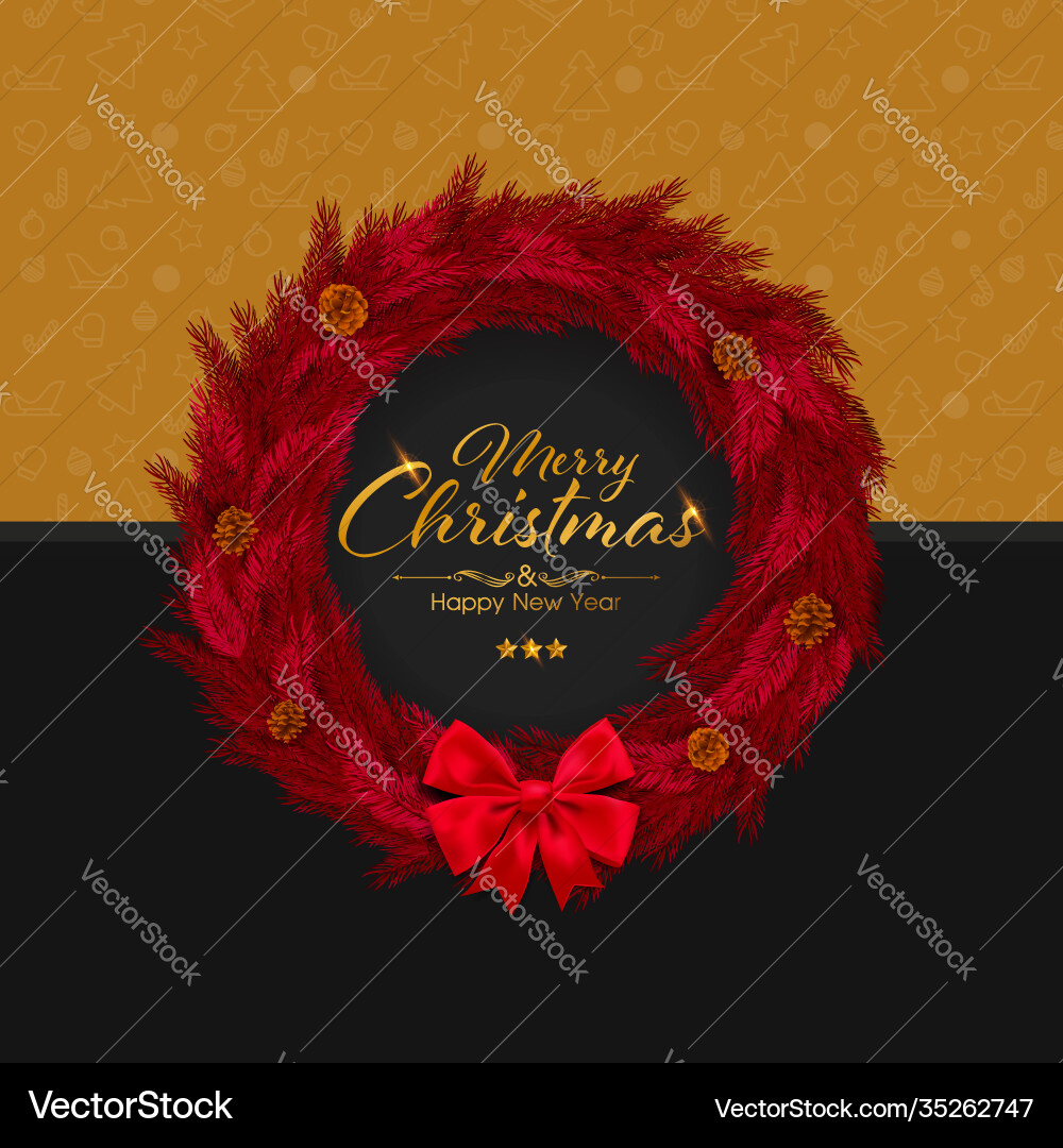 Invitation card design for merry christmas Vector Image