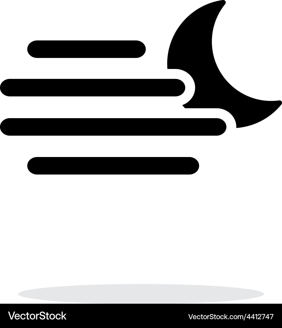 Night hazy weather simple icon on white background