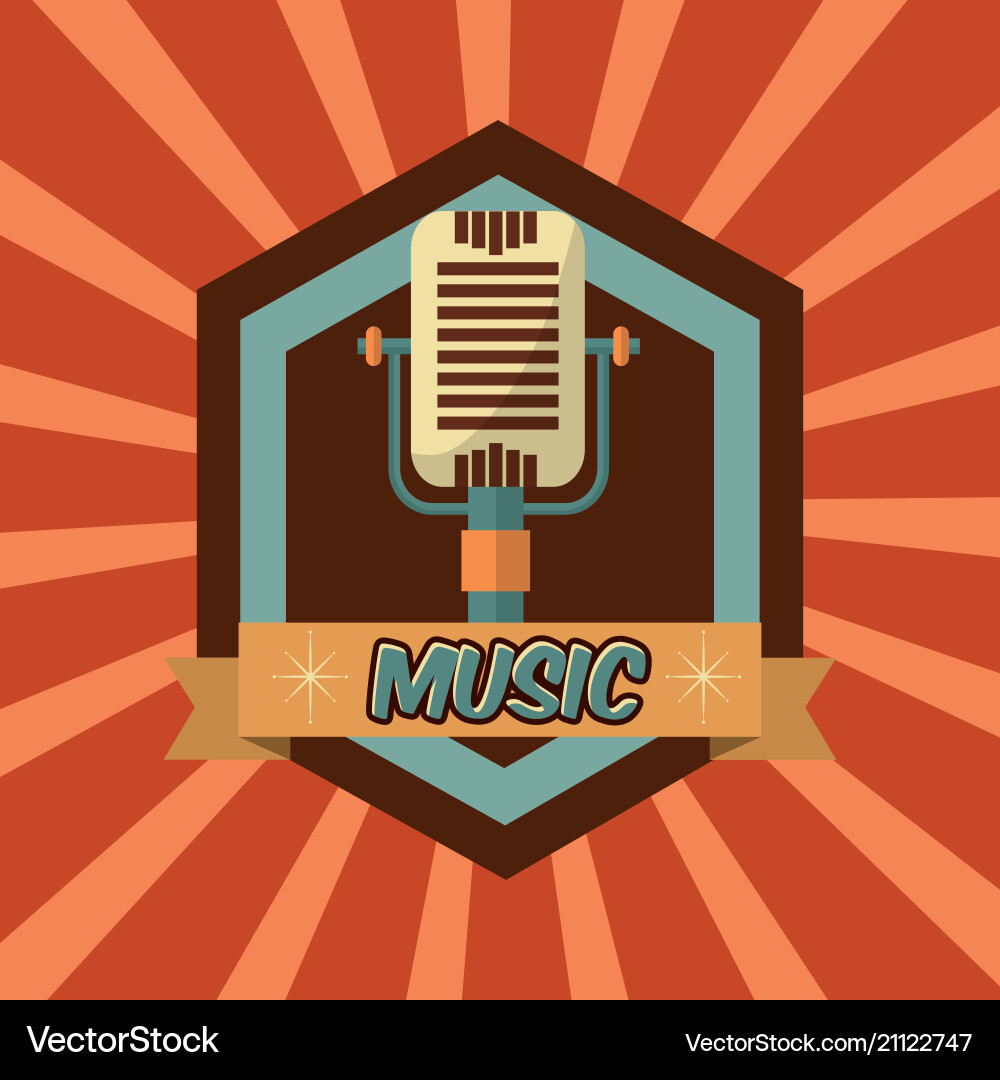 Retro vintage music Royalty Free Vector Image - VectorStock