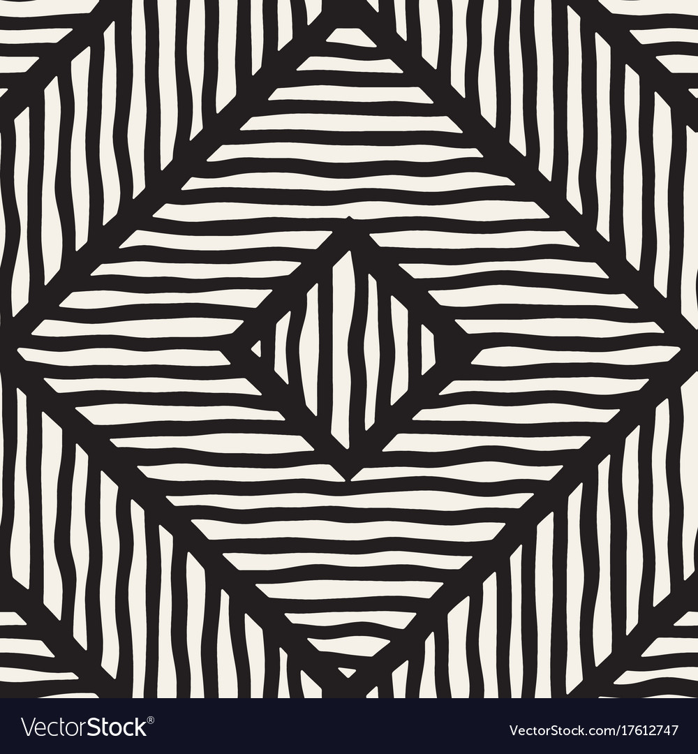 Seamless hand drawn pattern zigzag Royalty Free Vector Image