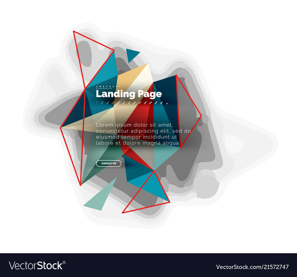 Triangular design abstract background landing Vector Image