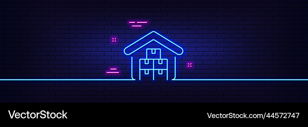 Wholesale goods line icon warehouse boxes sign Vector Image