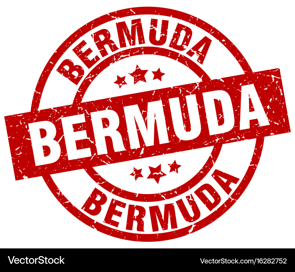 Bermuda red round grunge stamp Royalty Free Vector Image