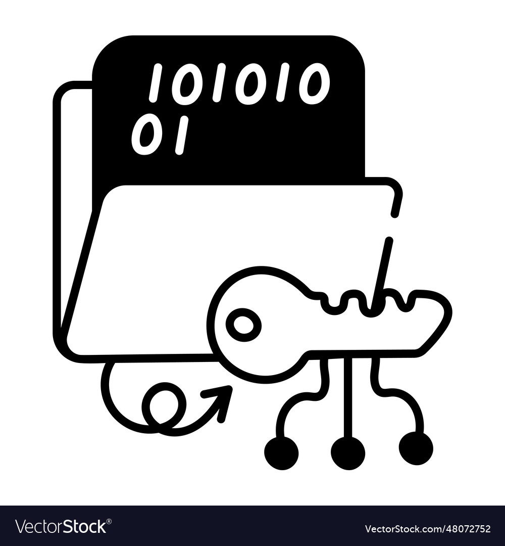 Binary folder Royalty Free Vector Image - VectorStock