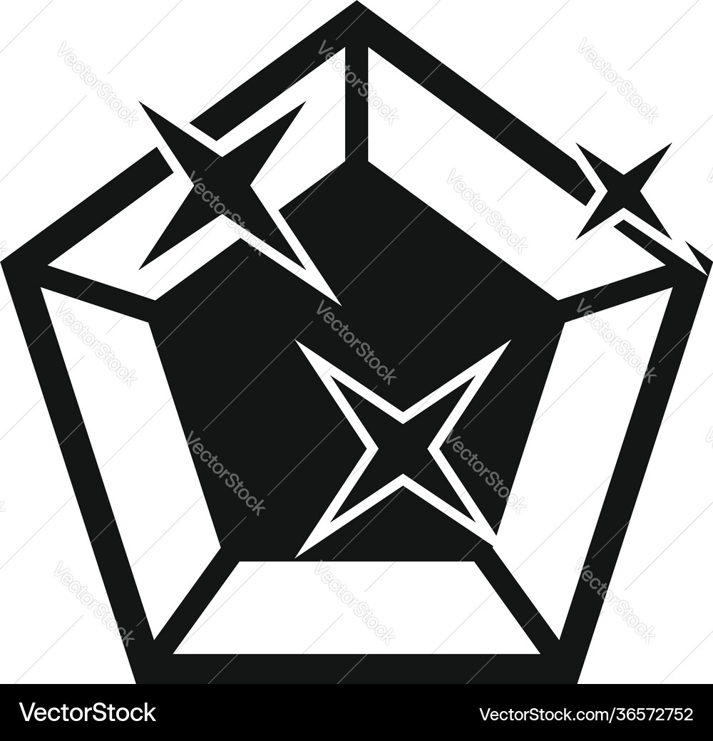 Diamond icon simple style Royalty Free Vector Image