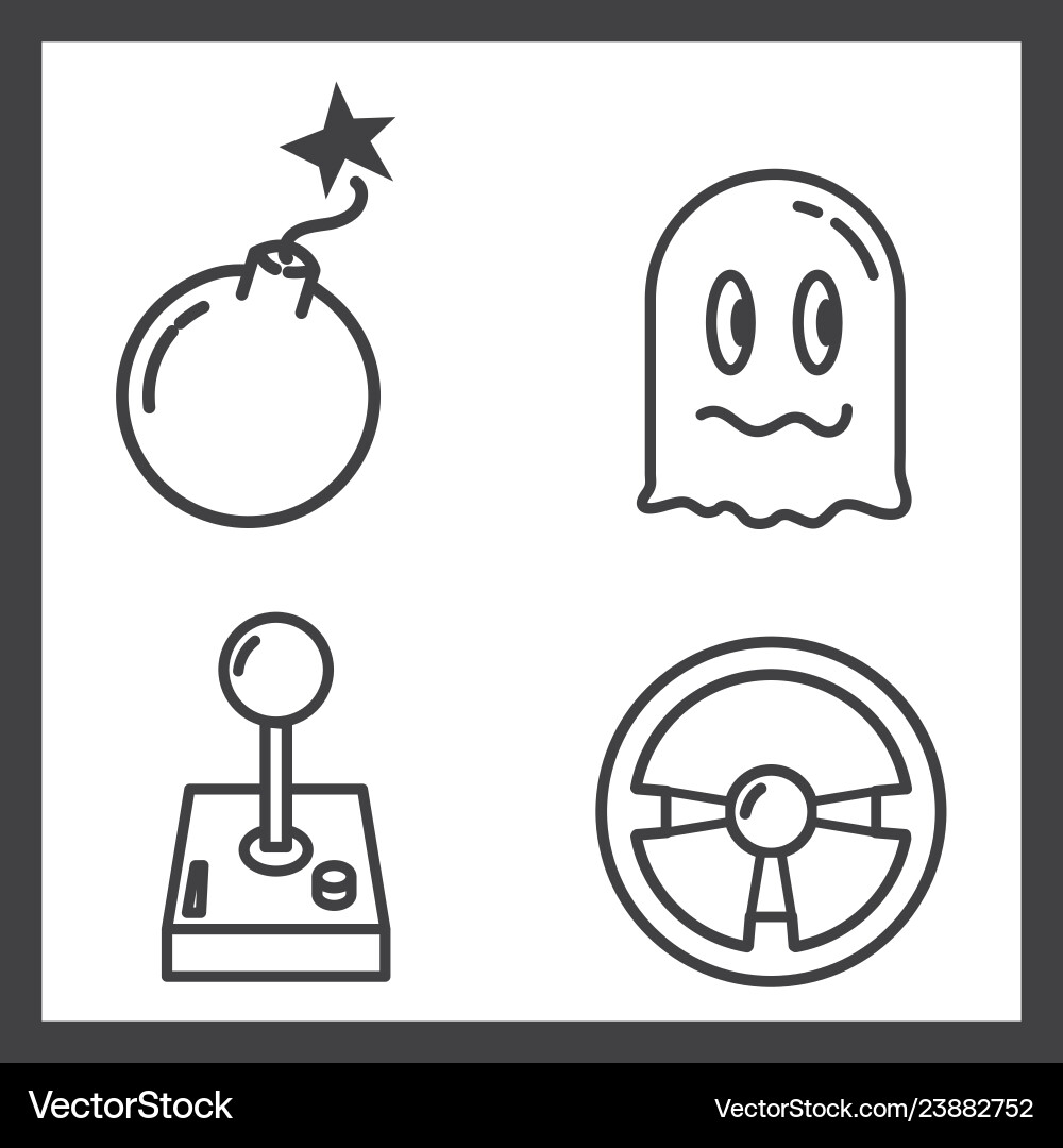 Set of video game Royalty Free Vector Image - VectorStock