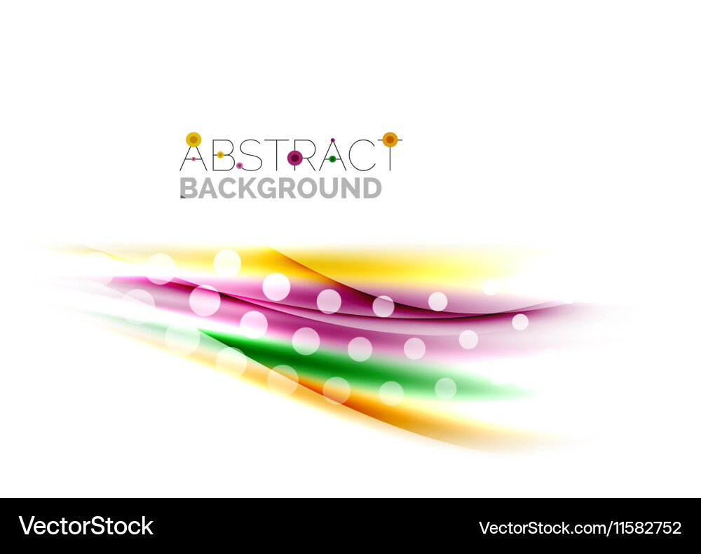 Shiny color lines on white background - motion Vector Image