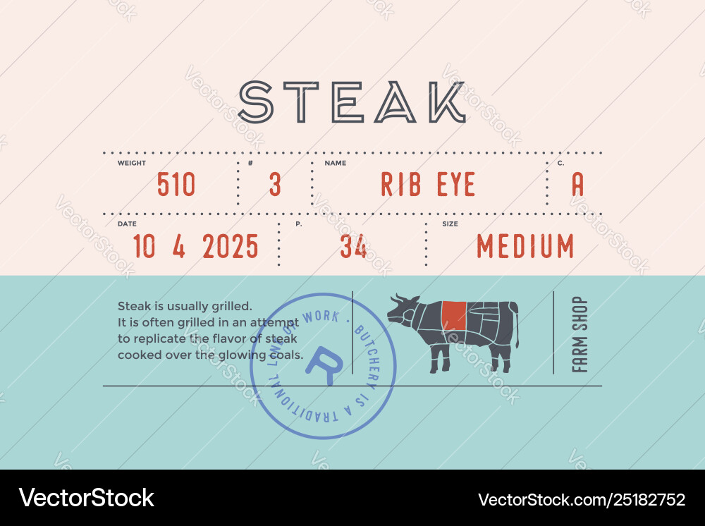 Vintage label set graphic modern Royalty Free Vector Image