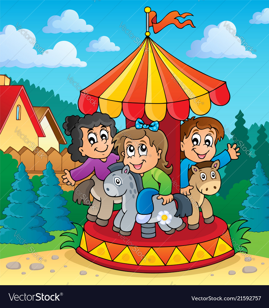 Carousel theme image 2 Royalty Free Vector Image