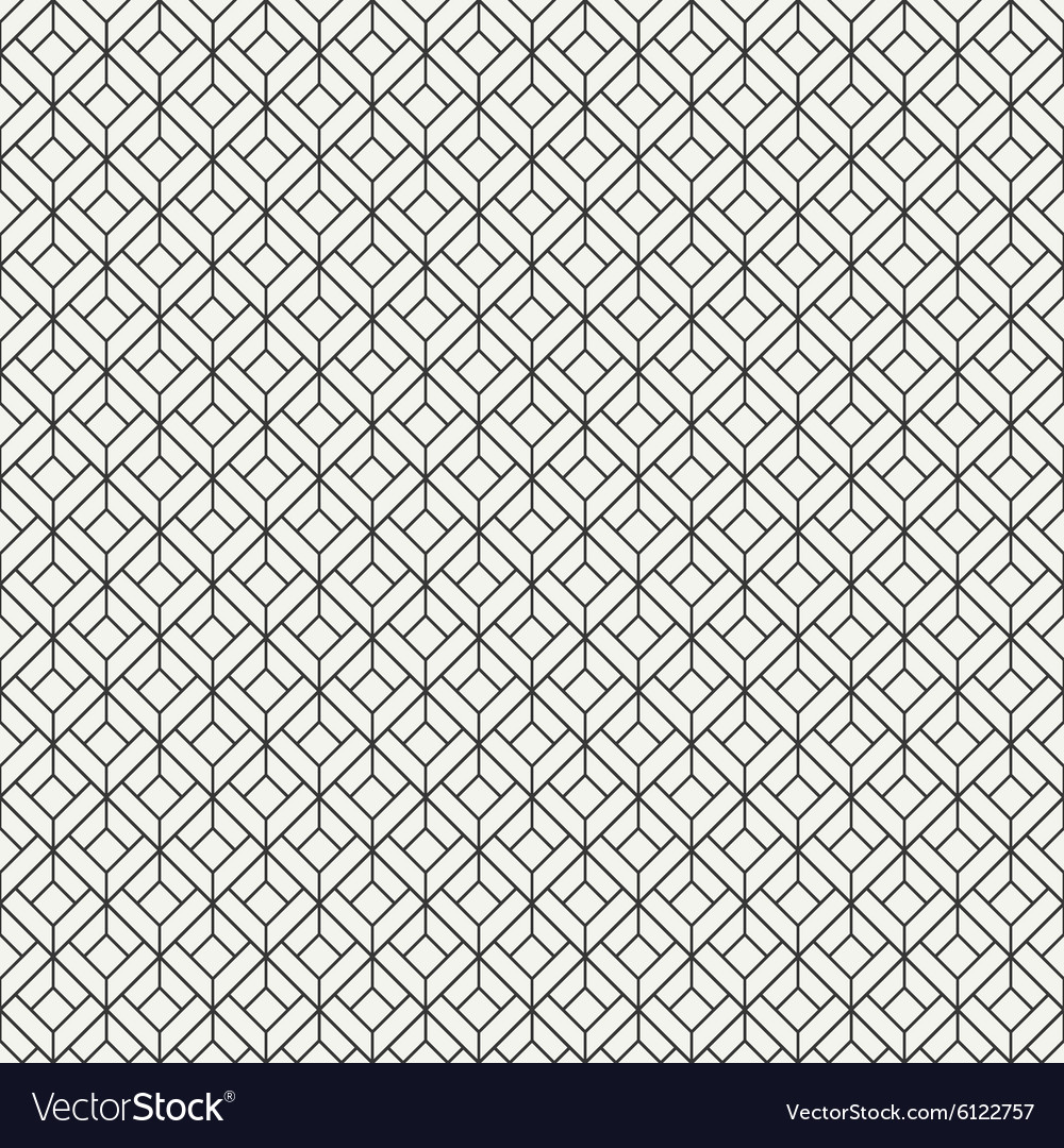 Geometric Abstract Seamless Cube Pattern Vector Image