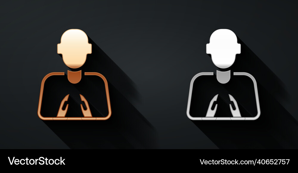 Gold and silver hands in praying position icon Vector Image