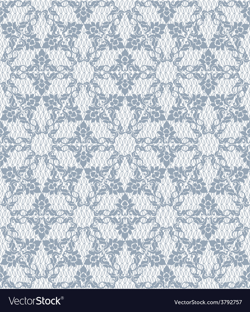 Gray lace pattern Royalty Free Vector Image - VectorStock