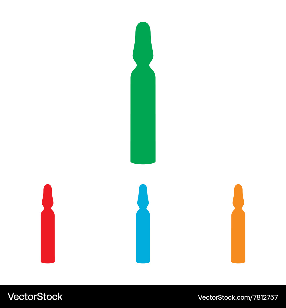 Medical ampoule sign Royalty Free Vector Image