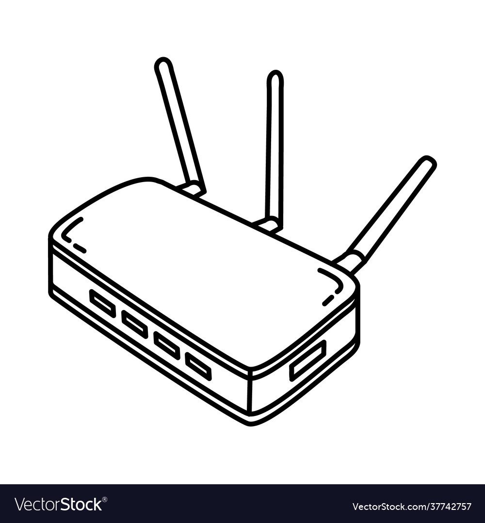 Modem icon doodle hand drawn or outline icon style Modem icon doodle hand drawn or outline icon style