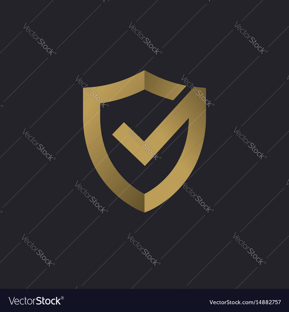 Shield check mark logo icon design template Vector Image Shield check mark logo icon design template Vector Image
