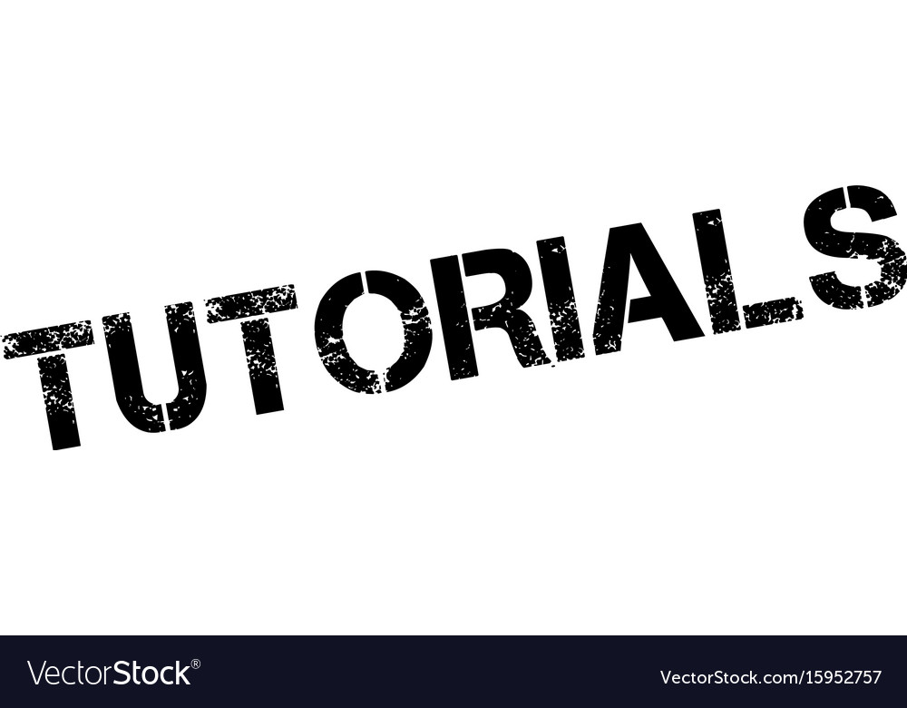 Tutorials rubber stamp Royalty Free Vector Image