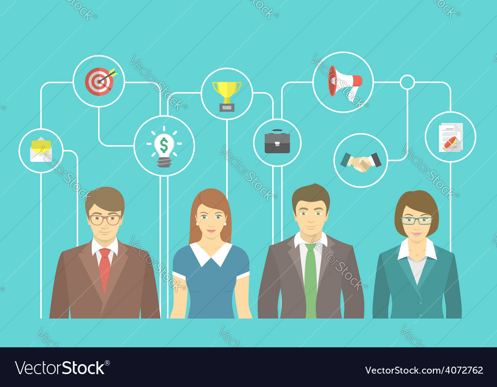 Business team Royalty Free Vector Image - VectorStock