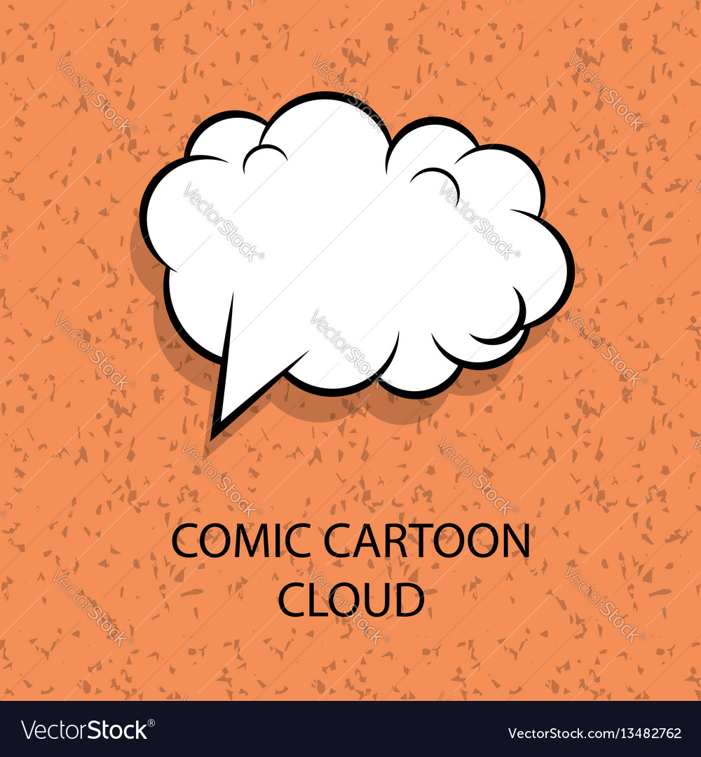 Comic cartoon empty speech cloud Royalty Free Vector Image