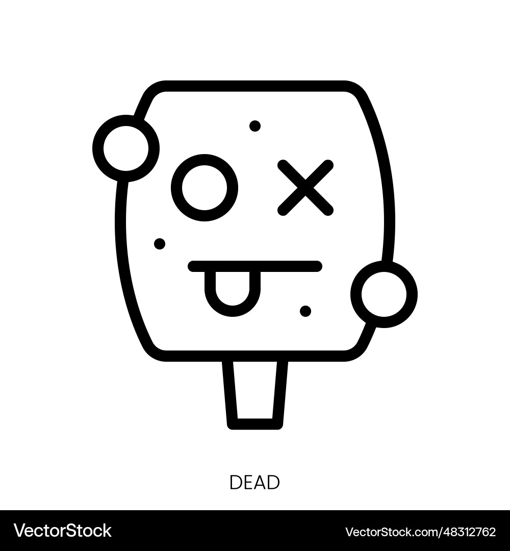 Dead icon line art style design isolated on white Vector Image