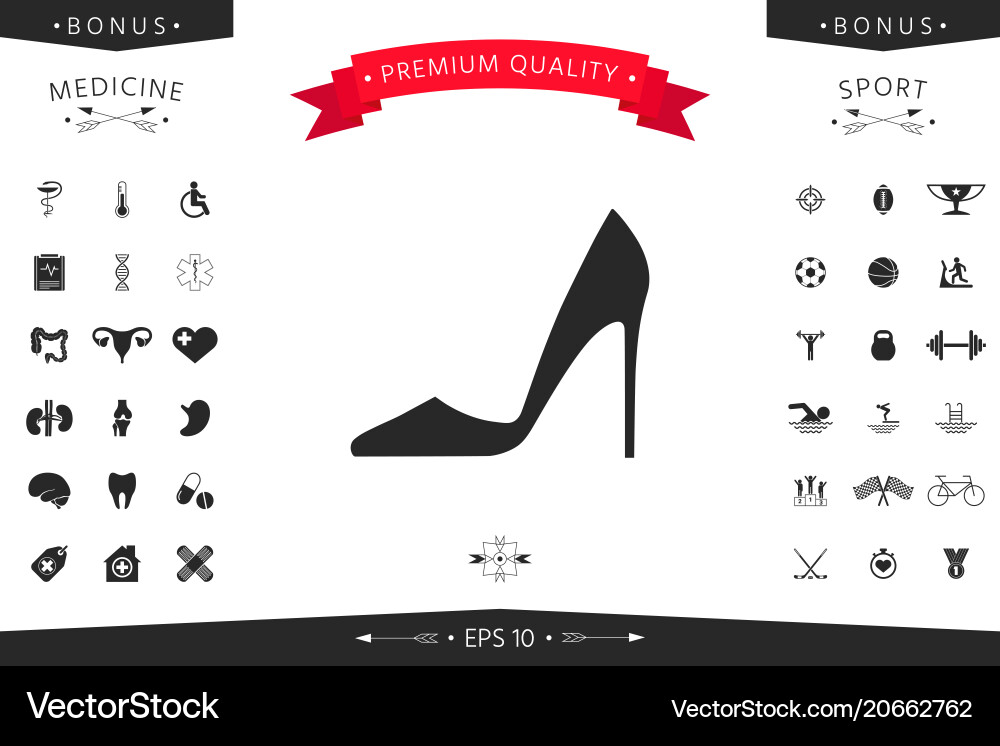 Elegant women shoe Royalty Free Vector Image - VectorStock