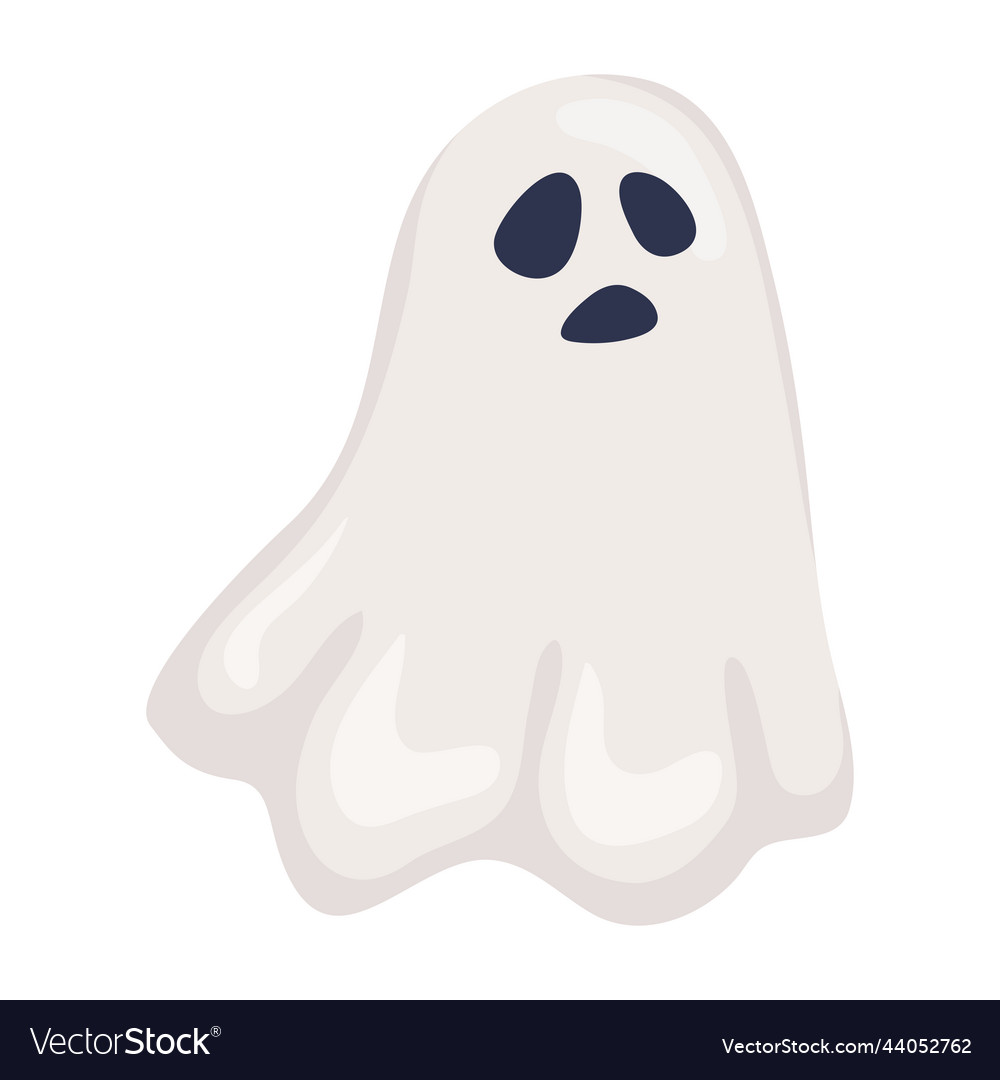 Halloween ghost floating Royalty Free Vector Image