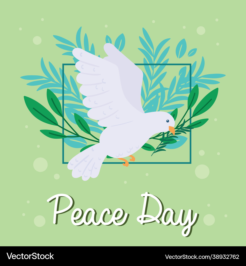 International peace day card Royalty Free Vector Image