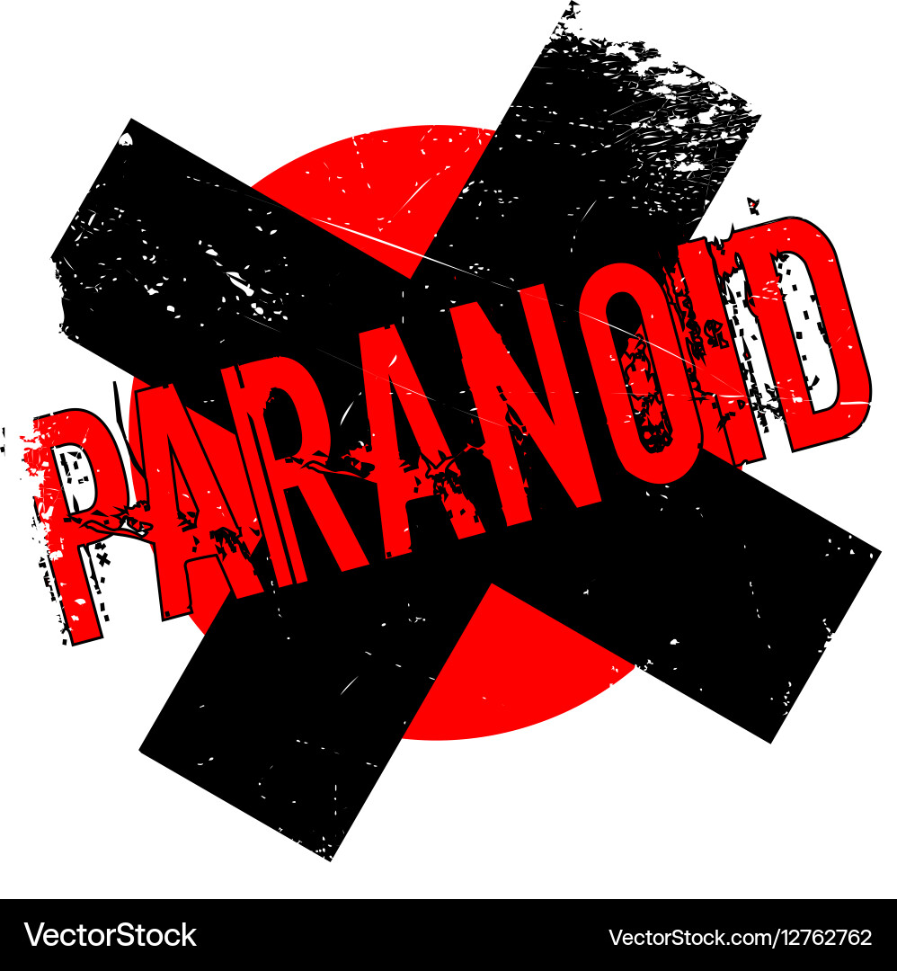 Paranoid rubber stamp Royalty Free Vector Image