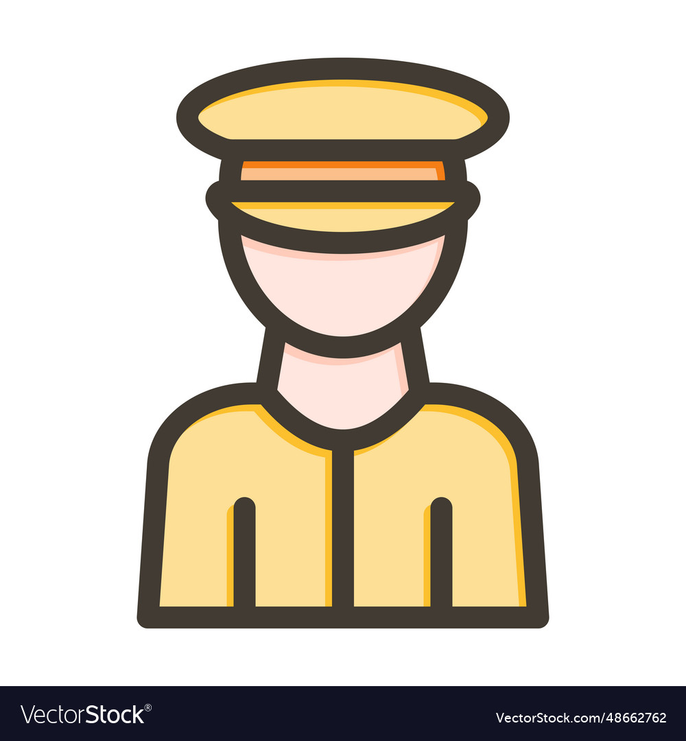 Postman thick line filled colors icon Royalty Free Vector