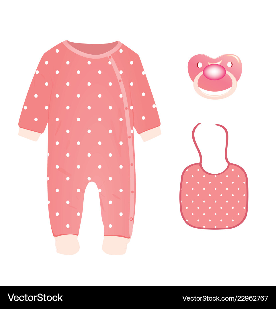 Baby girl set Royalty Free Vector Image - VectorStock