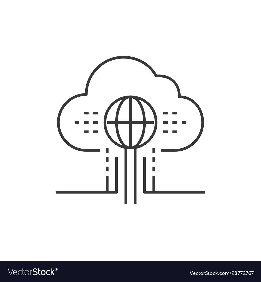 Cloud computing icon it platforms icon stock Vector Image