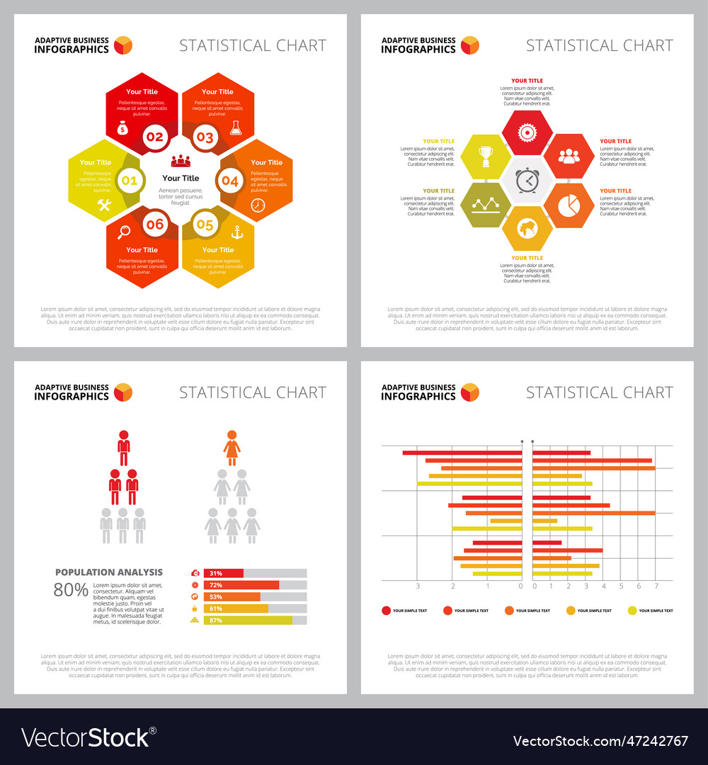 Creative infographic set for population Royalty Free Vector