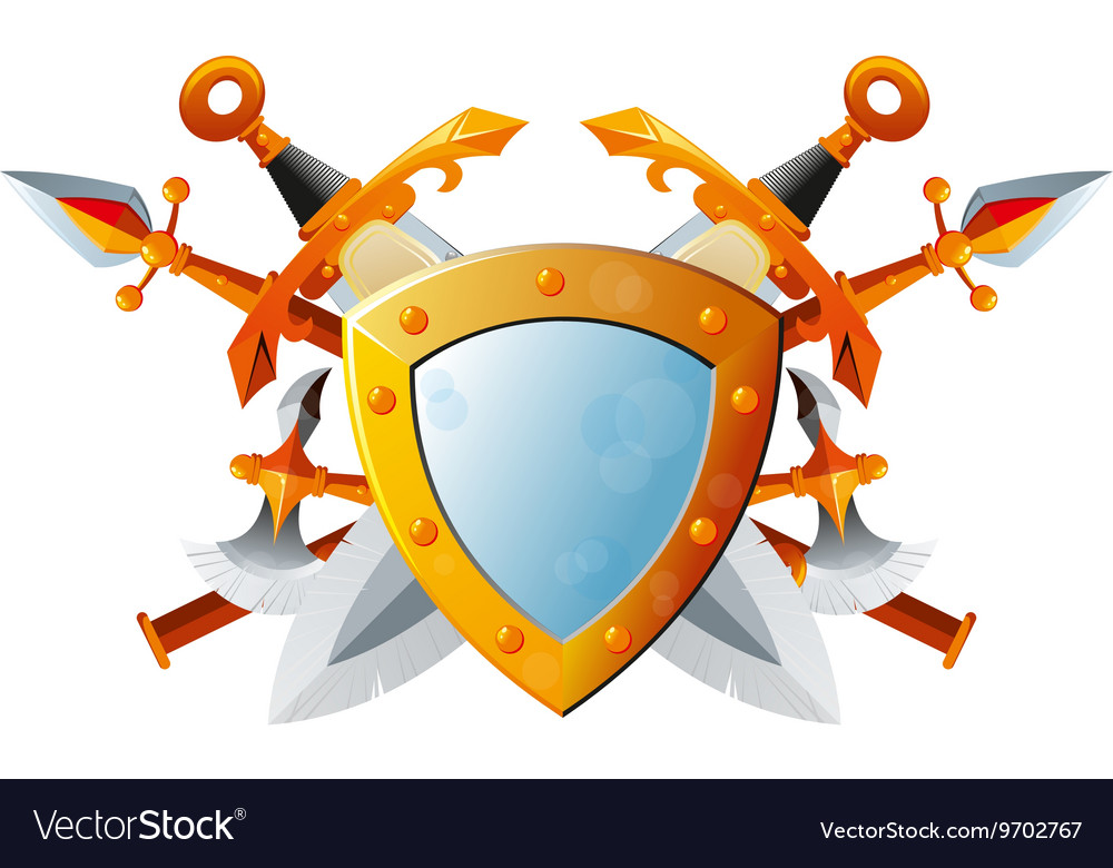 Fantasy Weapon Set Royalty Free Vector Image - VectorStock