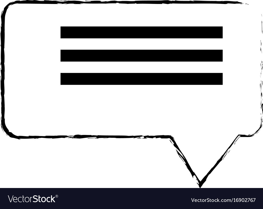 Figure chat bubble communication notes message Vector Image