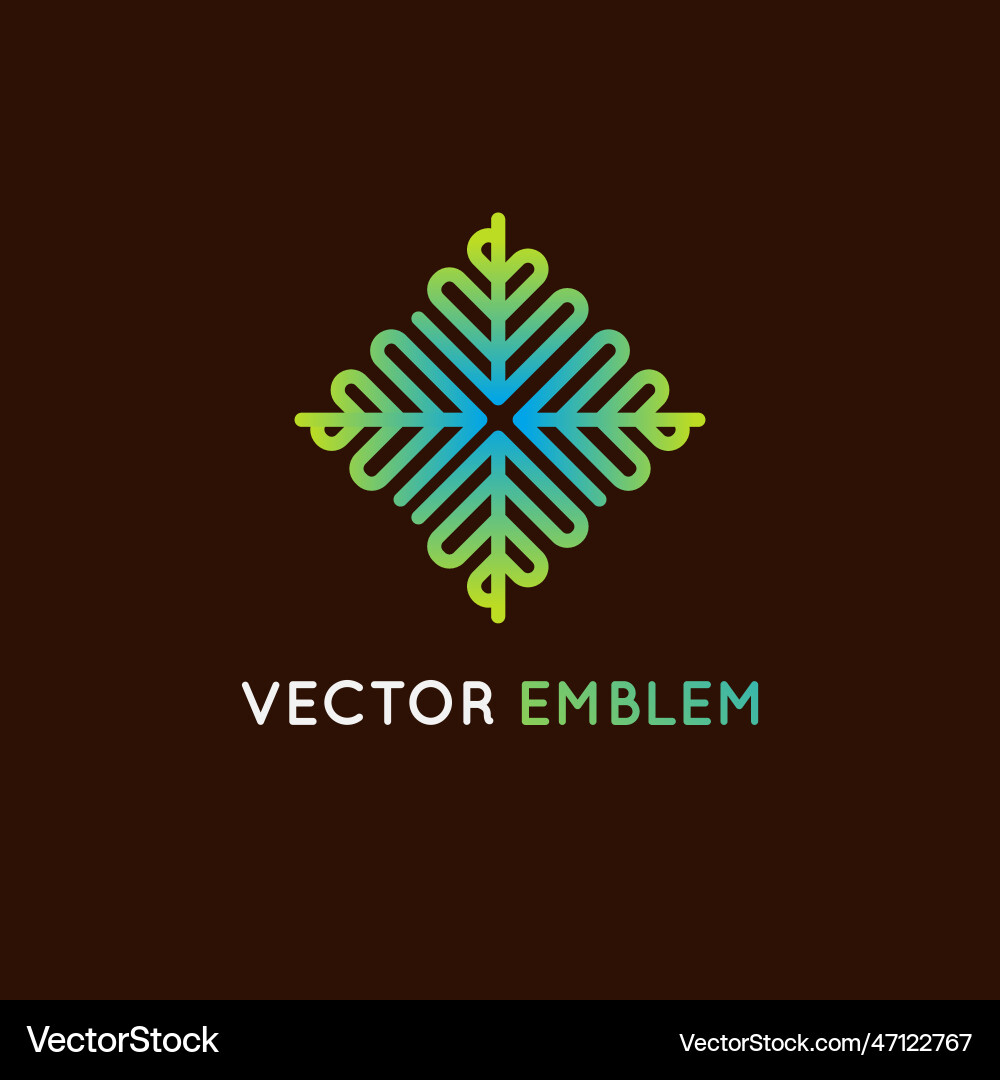 Logo design template and emblem made with lines Vector Image