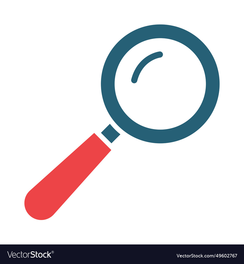 Magnifying glass glyph two color icons Royalty Free Vector
