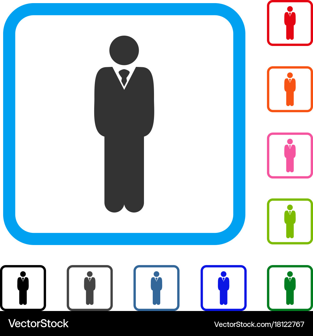Manager framed icon Royalty Free Vector Image - VectorStock