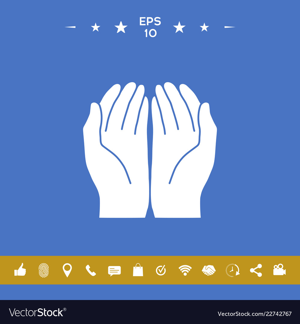 Open hands icon Royalty Free Vector Image - VectorStock