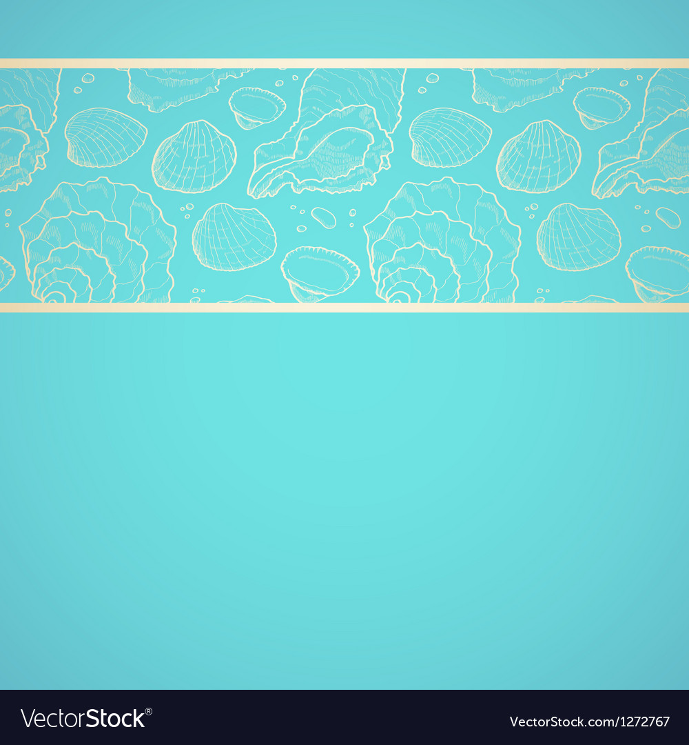 Seashell background Royalty Free Vector Image - VectorStock