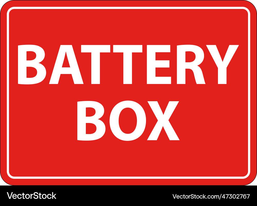 Symbol battery sign battery box on white Vector Image