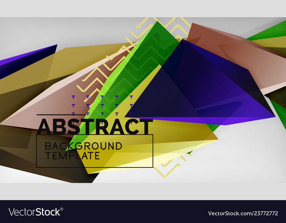 3d triangle geometric background design modern Vector Image