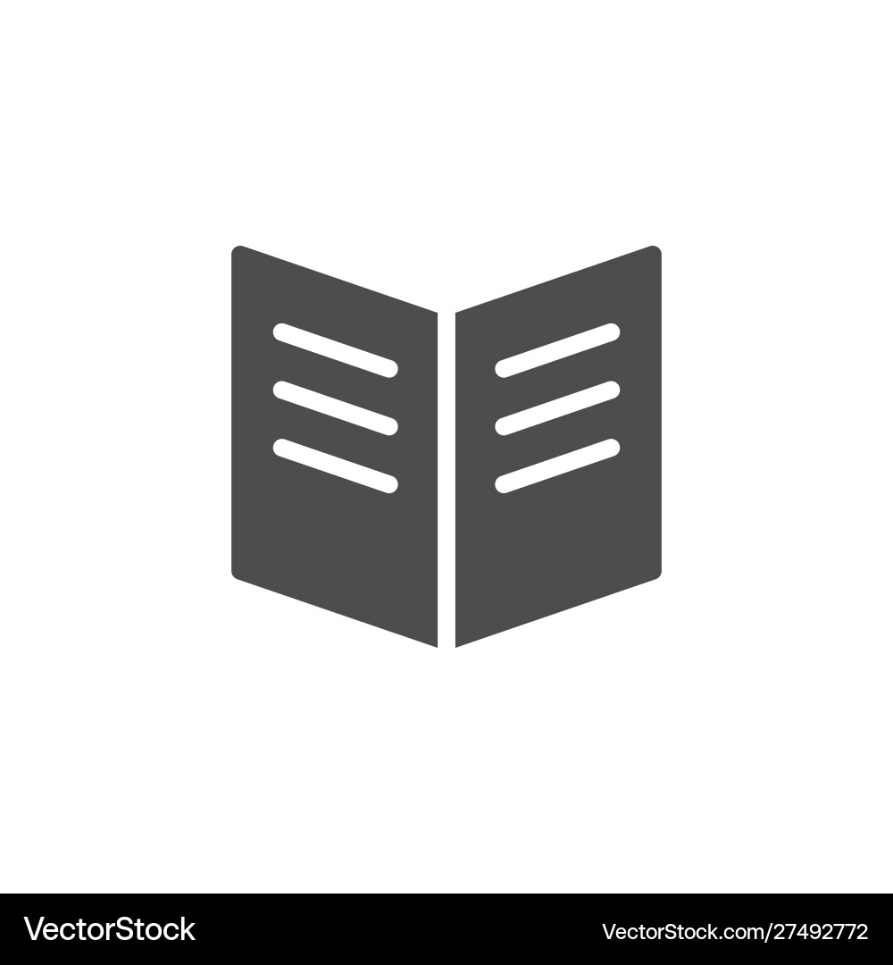 Book glyph icon and education concept Royalty Free Vector