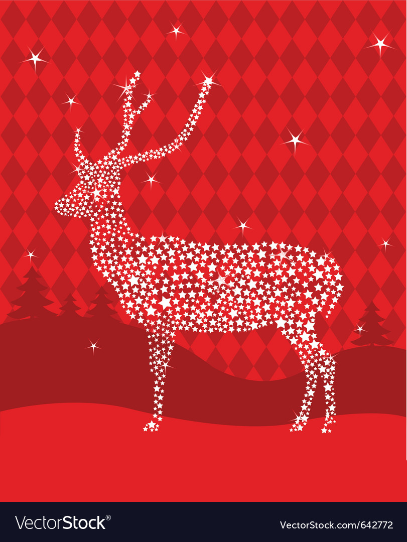 Christmas deer Royalty Free Vector Image - VectorStock