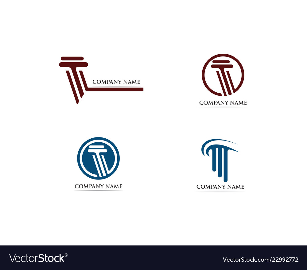 Column logo template Royalty Free Vector Image