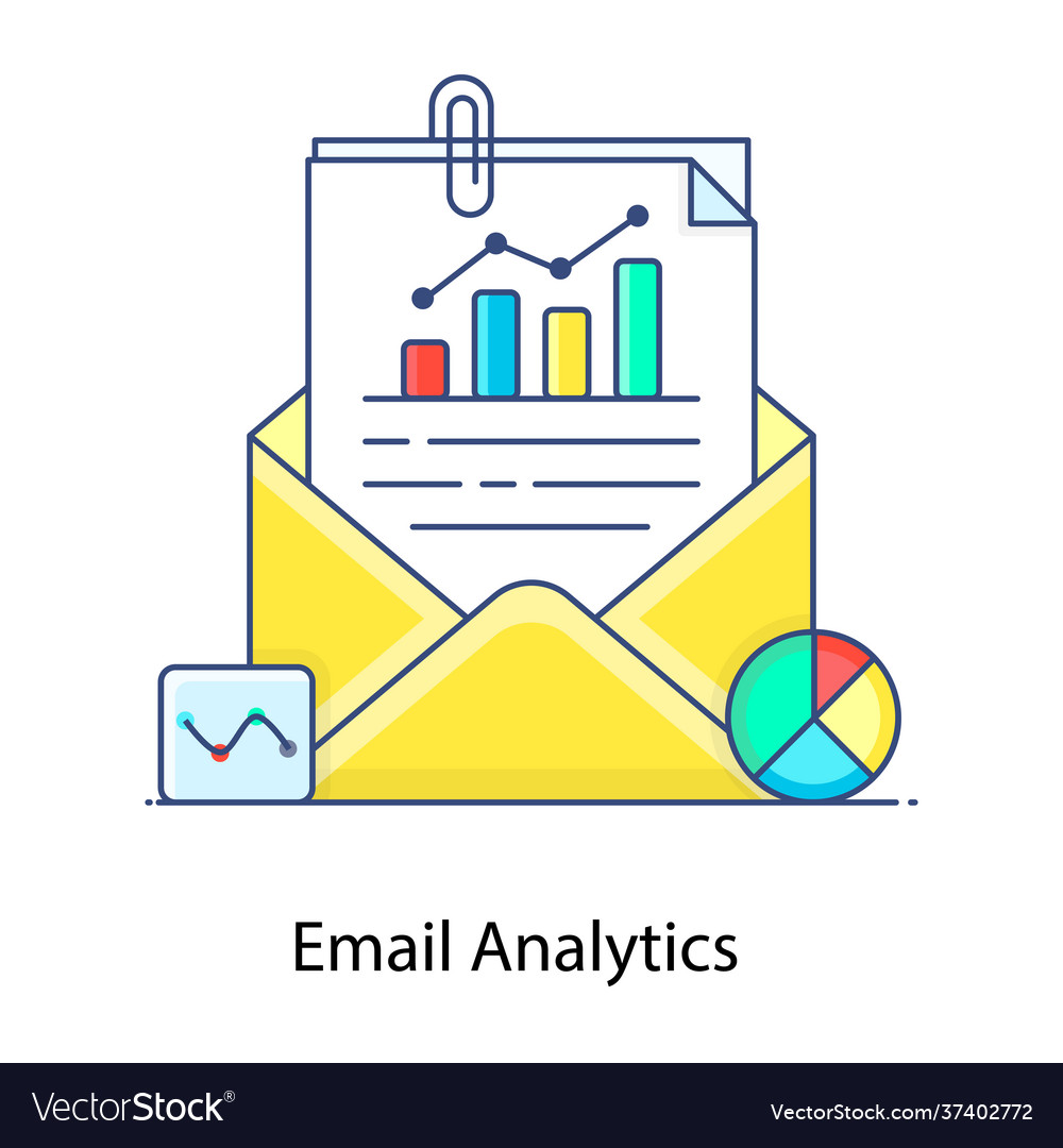 Email analytics Royalty Free Vector Image - VectorStock